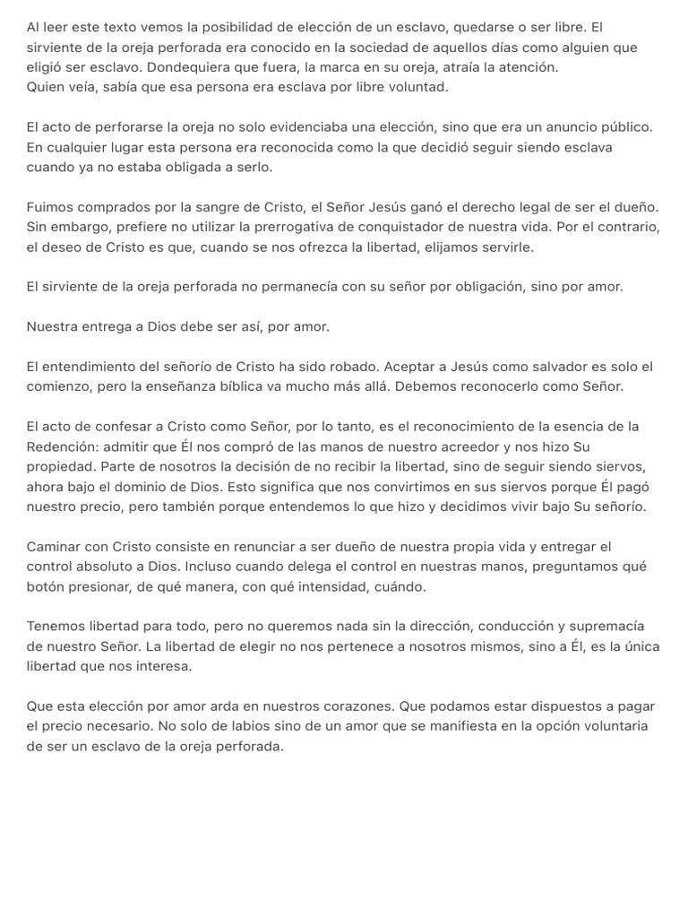 Al Leer Este Texto Vemos La Posibilidad de Elección de Un Esclavo | PDF