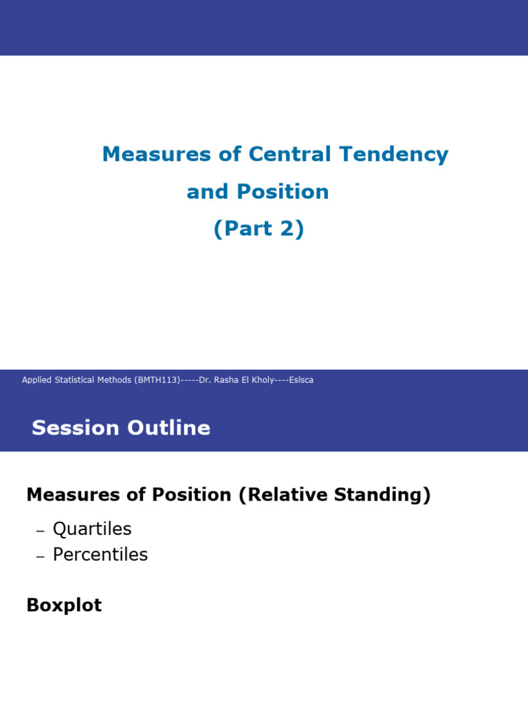 6-Measures of Central Tendency - 2 | PDF | Statistical Analysis ...
