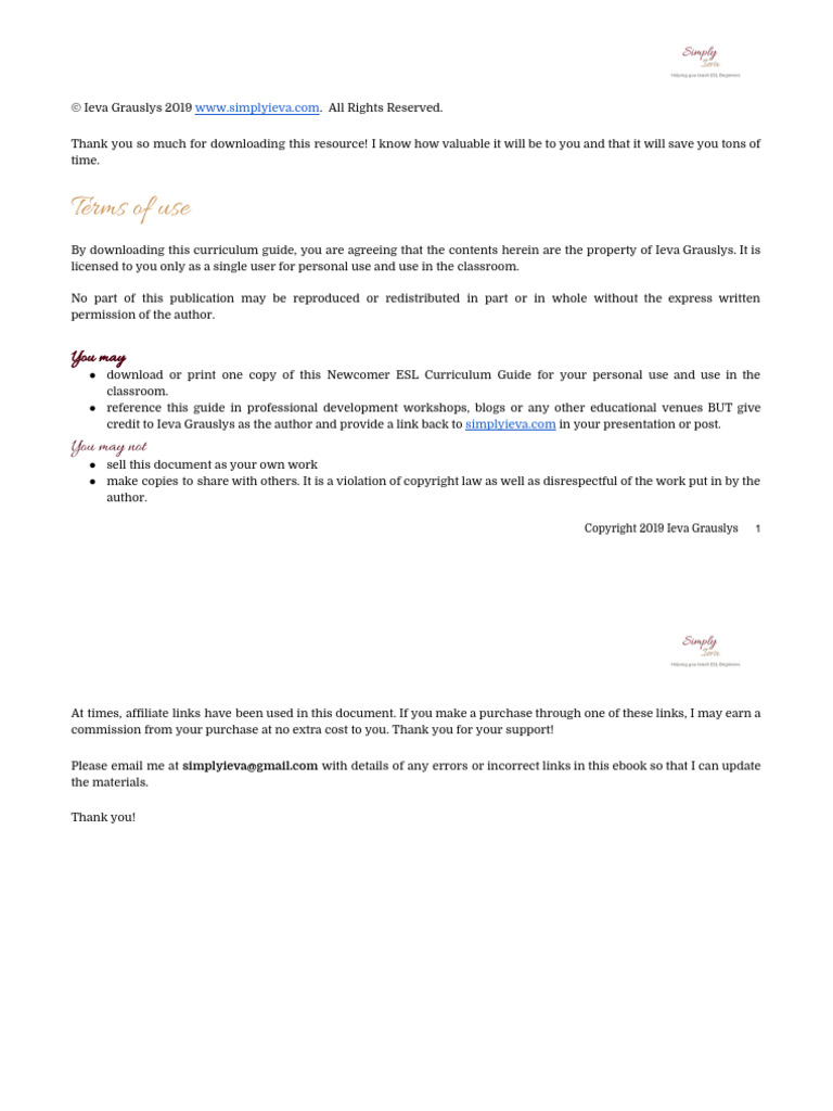 K-5 Newcomer ELL Curriculum Guide | PDF | Phonics | English As A Second ...