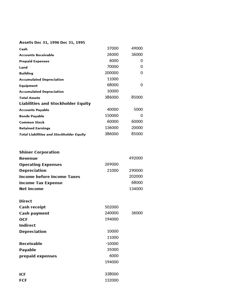 Dec 31, 1996 Dec 31, 1995: Balance Sheet | PDF
