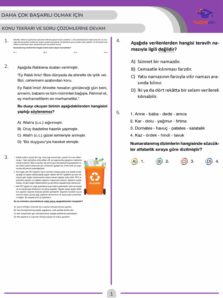 5. SINIFLAR SÖZEL_kopyası | PDF