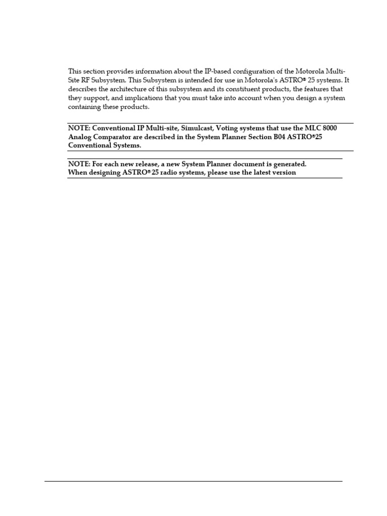 E02 IP Multi Site RF Subsystems A7.15 | PDF | Computer Network | Network Protocols