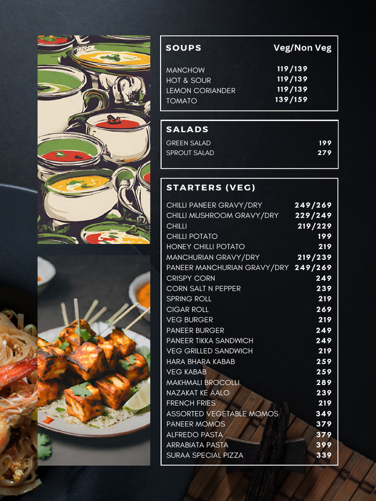 SURAA MENU | PDF | Foods | Western Cuisine