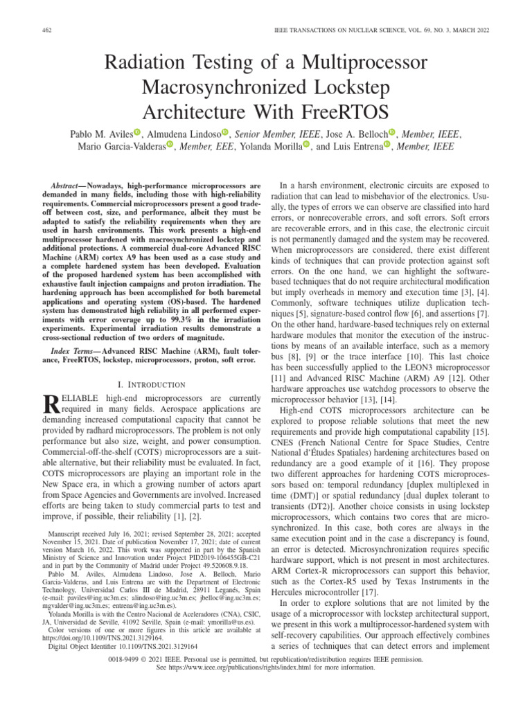 Radiation Testing of A Multiprocessor Macrosynchronized Lockstep ...