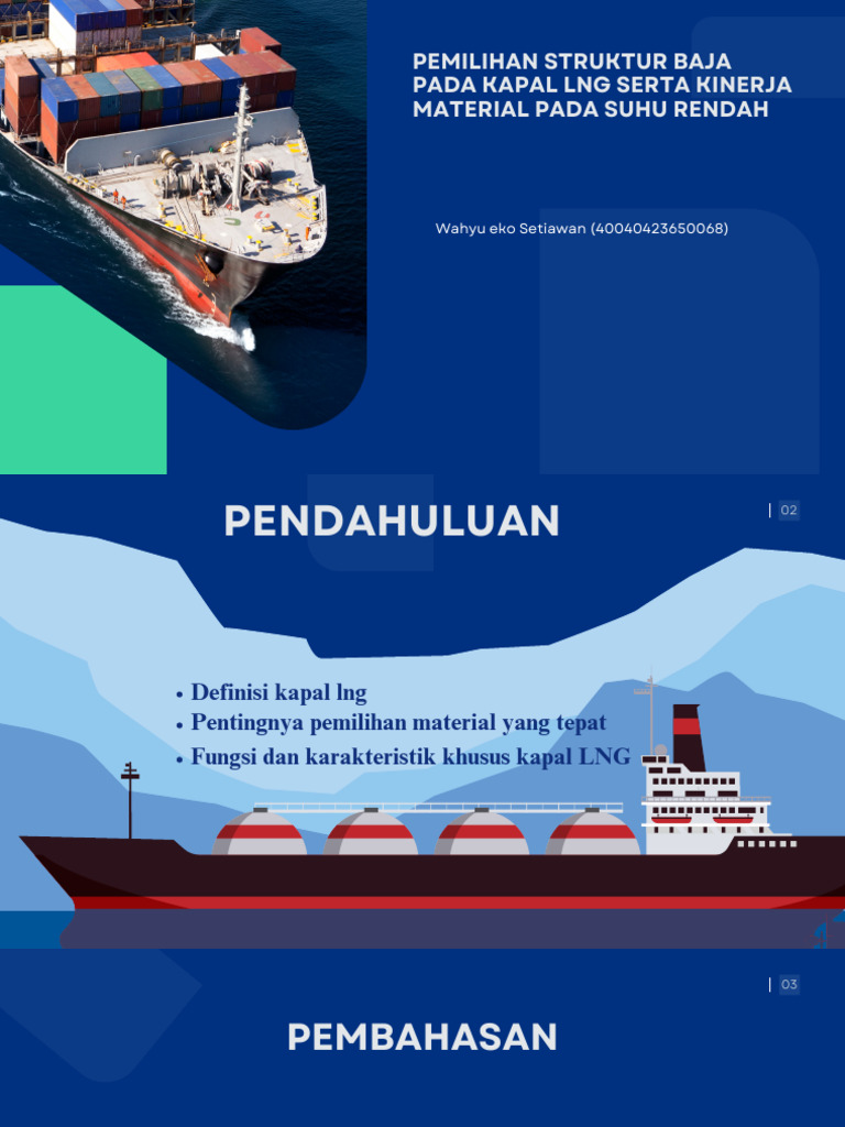 Pemilihan Struktur Baja Pada Kapal LNG Serta Kinerja Material Pada Suhu Rendah | PDF