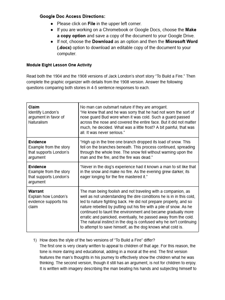 Eight Lesson One Activity | PDF | Thought
