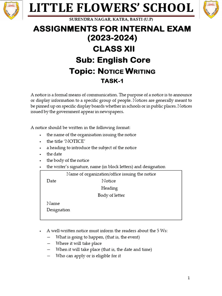 Assignments Task 1 Class 12 | PDF | Linguistics