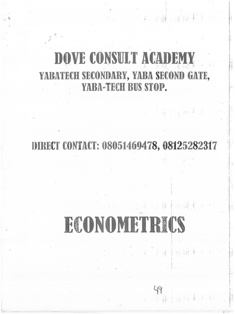 Econometrics Updated Pdf