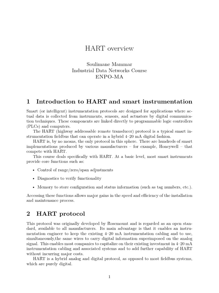 HART | PDF | Modulation | Data Transmission