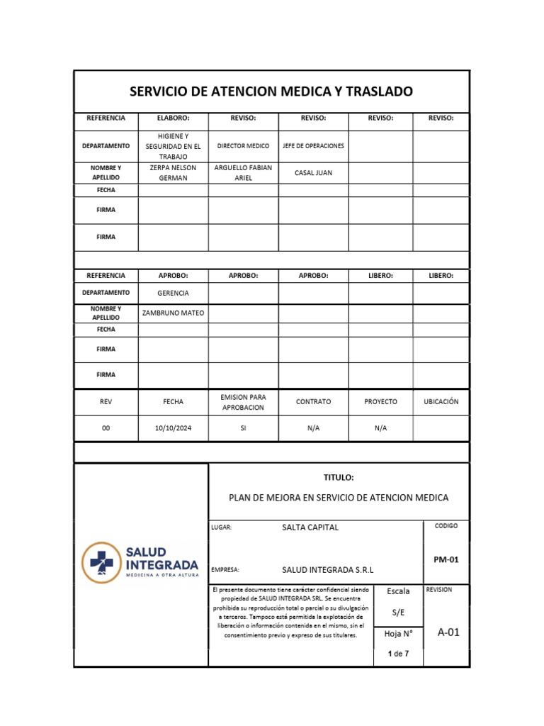Plan de Mejora | PDF | Cuidado de la salud | Evaluación
