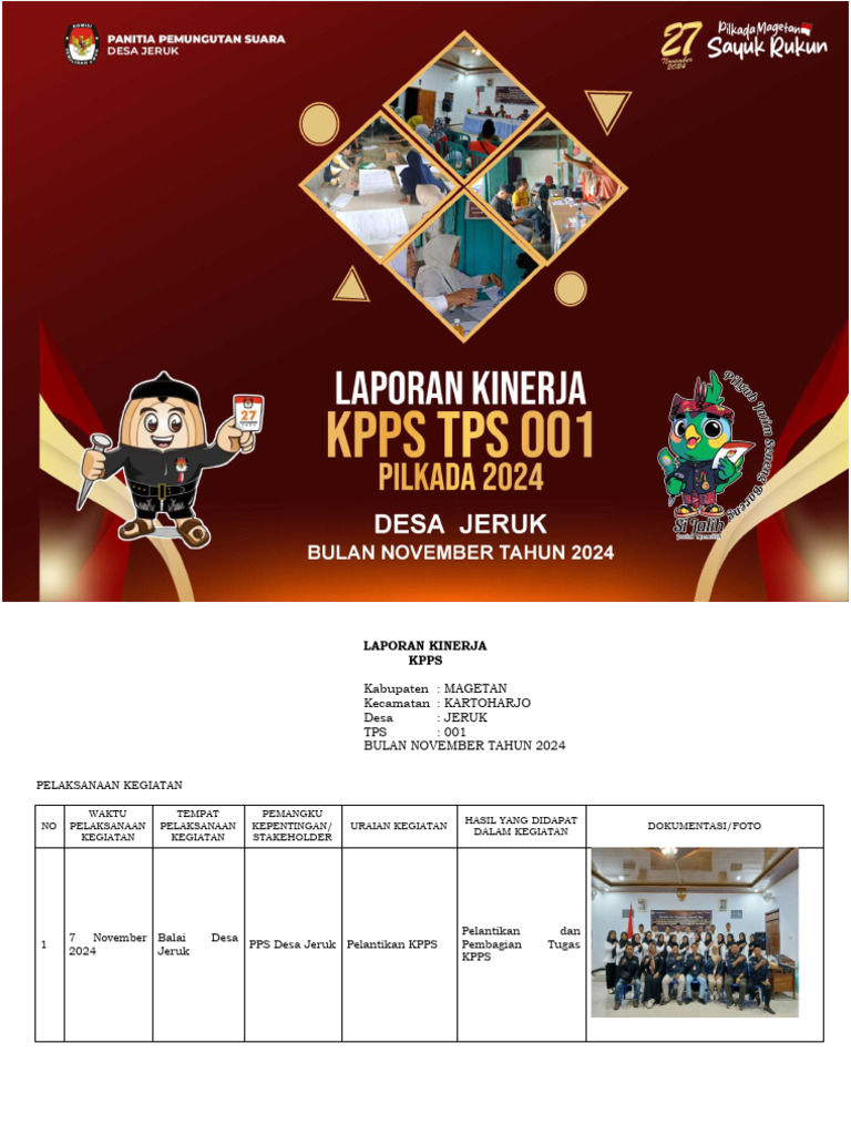 TPS 001 Lapkin KPPS | PDF
