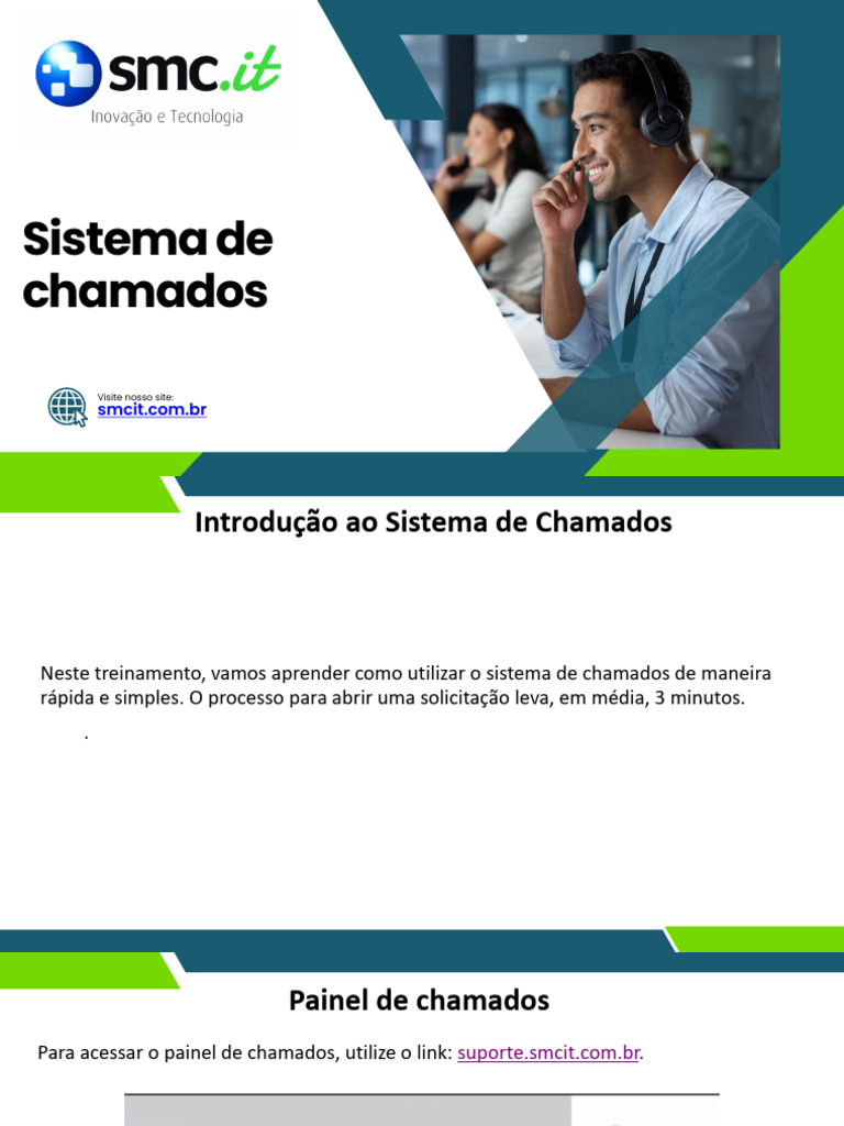 Sistema de Chamados SMC | PDF | Fazer login | Informática
