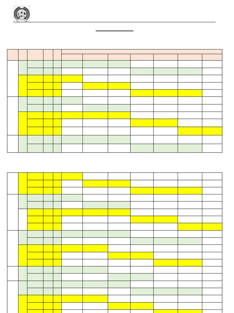 2nd Semster exam duties November 2023 (1) | PDF | Qualifications | Academia