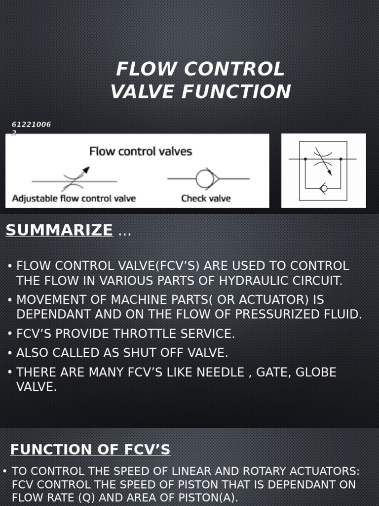 FLOW CONTROL VALVE FUNCTION | PDF | Valve | Pump