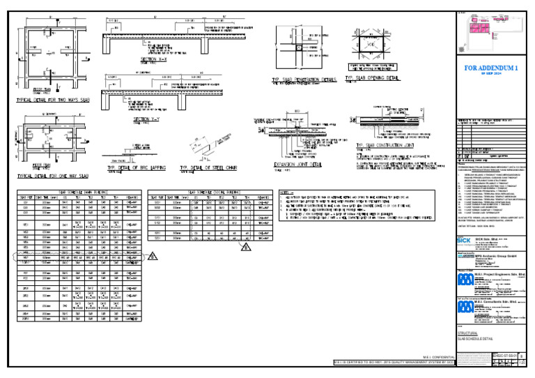 For Addendum 1: Slab Schedule Detail Structural | PDF