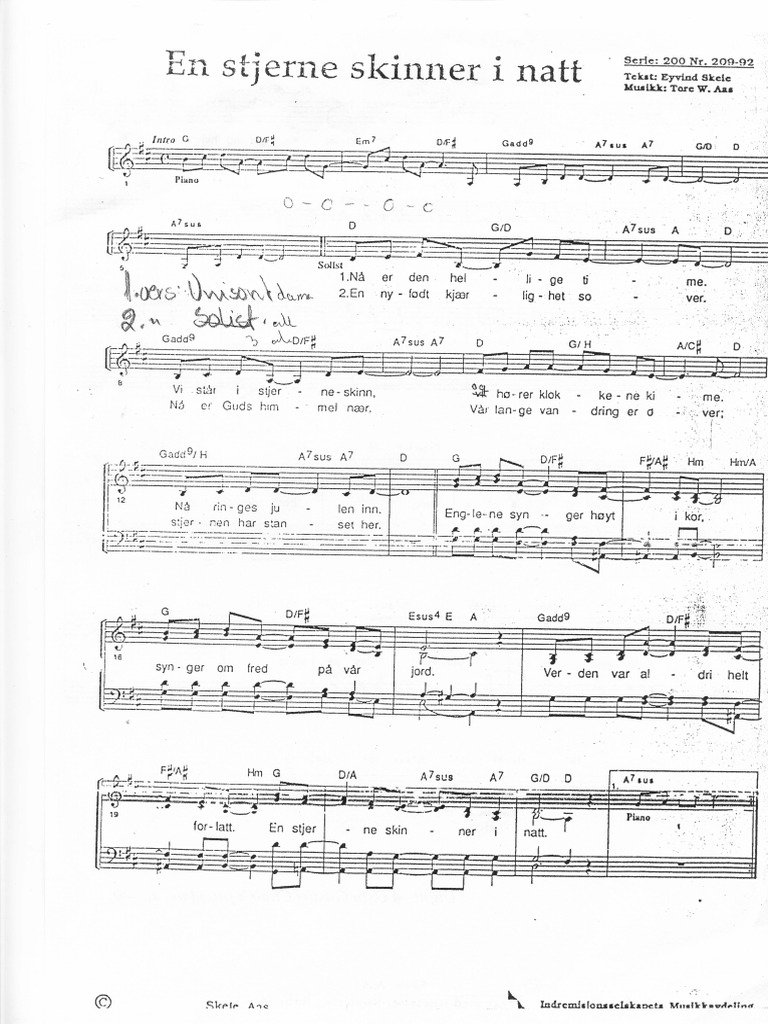 En Stjerne Skinner I Natt | PDF