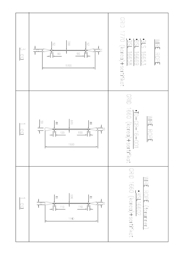 Wire Rope Drawing | PDF