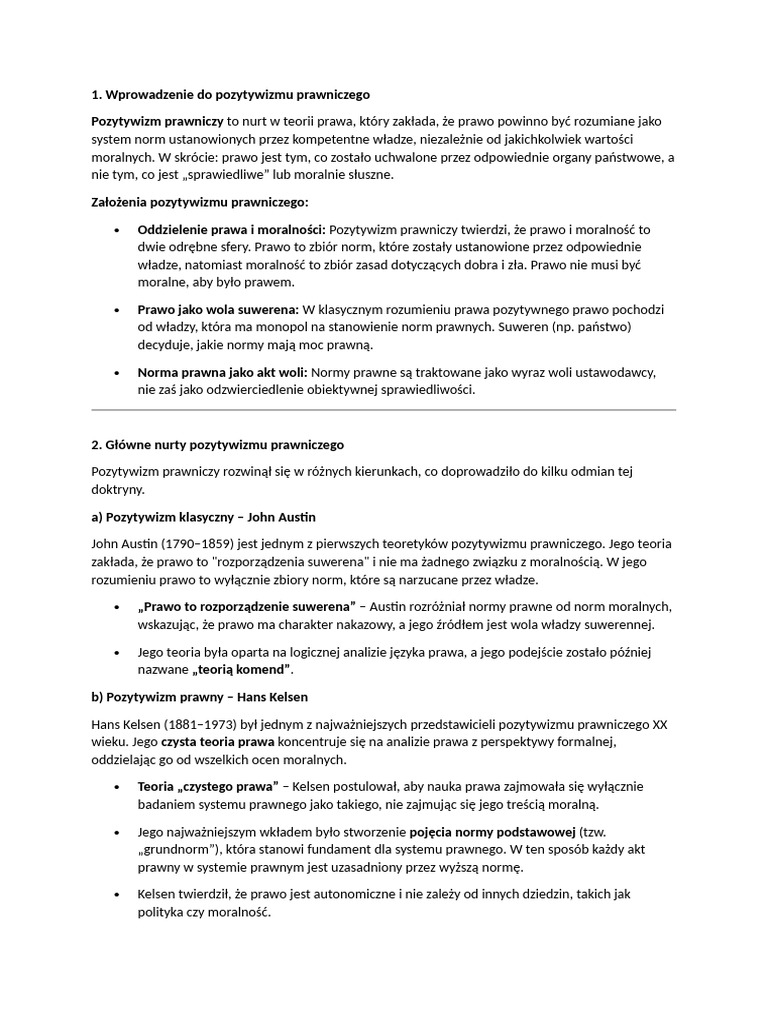 Pozytywizm Prawniczy | PDF