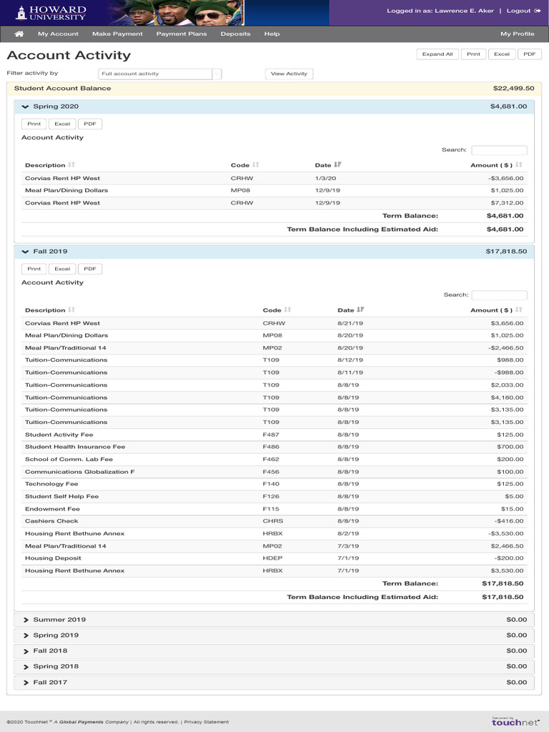 Account Activity | PDF | Fee | Services (Economics)