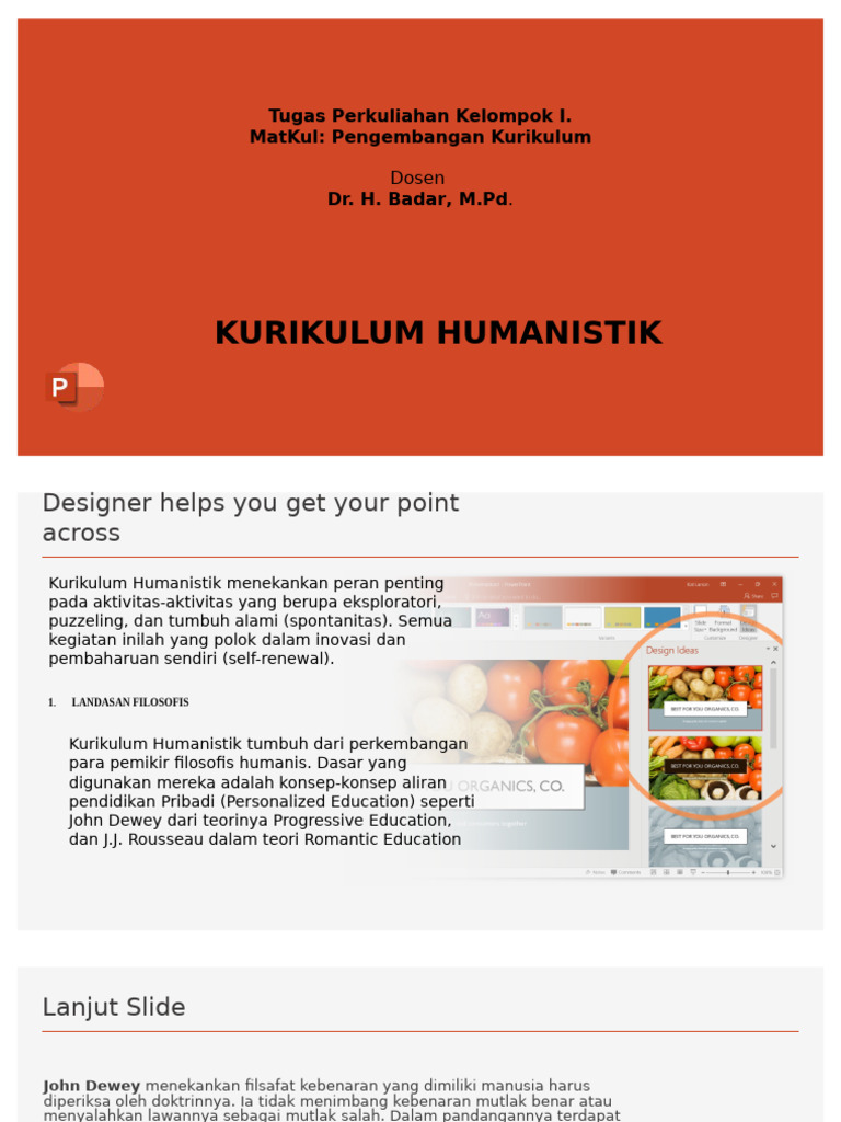 ppt Klmpok 1 Kurikulum humanistik (1) | PDF