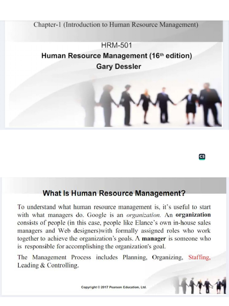 Human Resources Management 1st Chapter by Gary Dessler | PDF