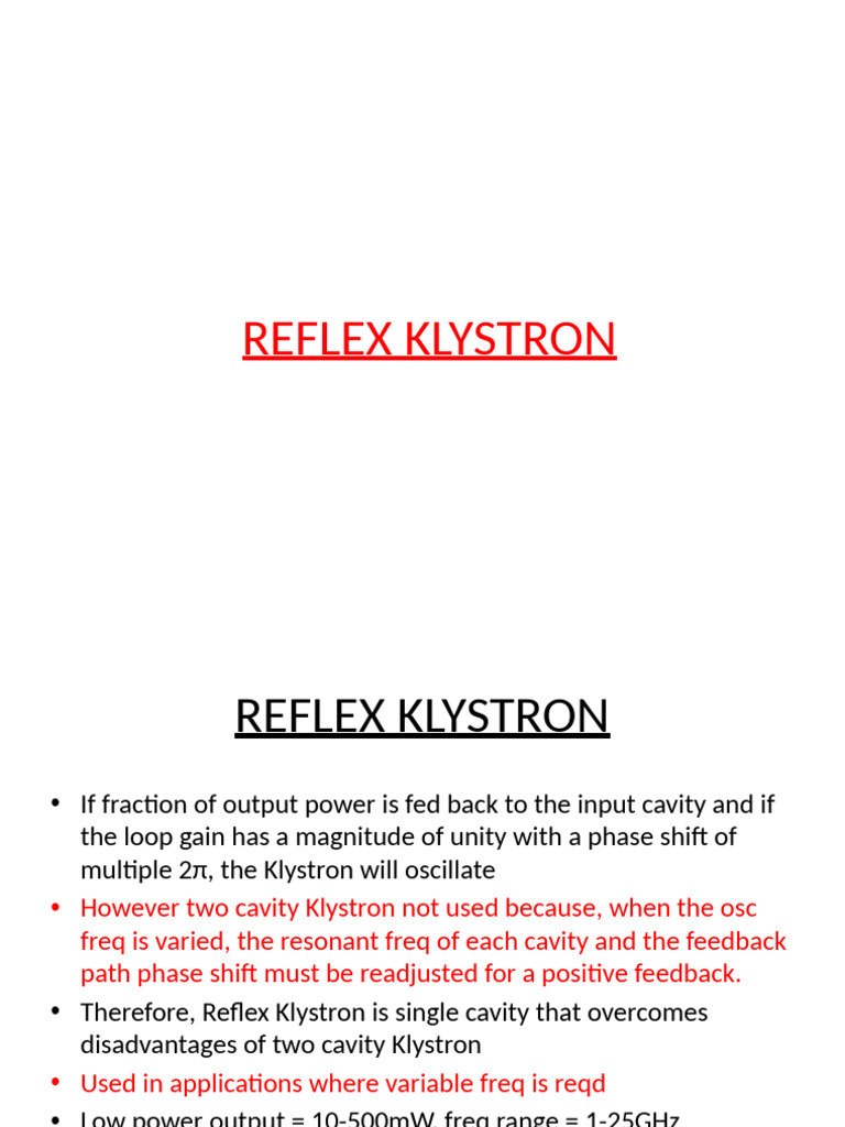 REFLEX KLYSTRON | PDF