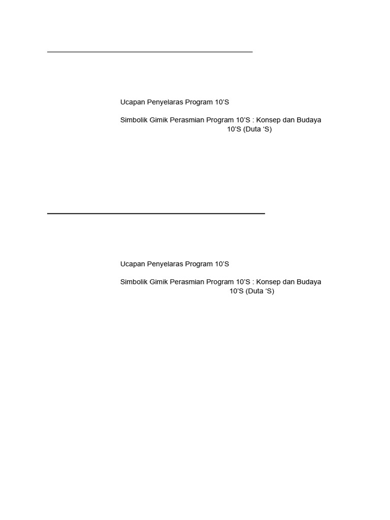 Aturcara Tentatif Program Perasmian | PDF