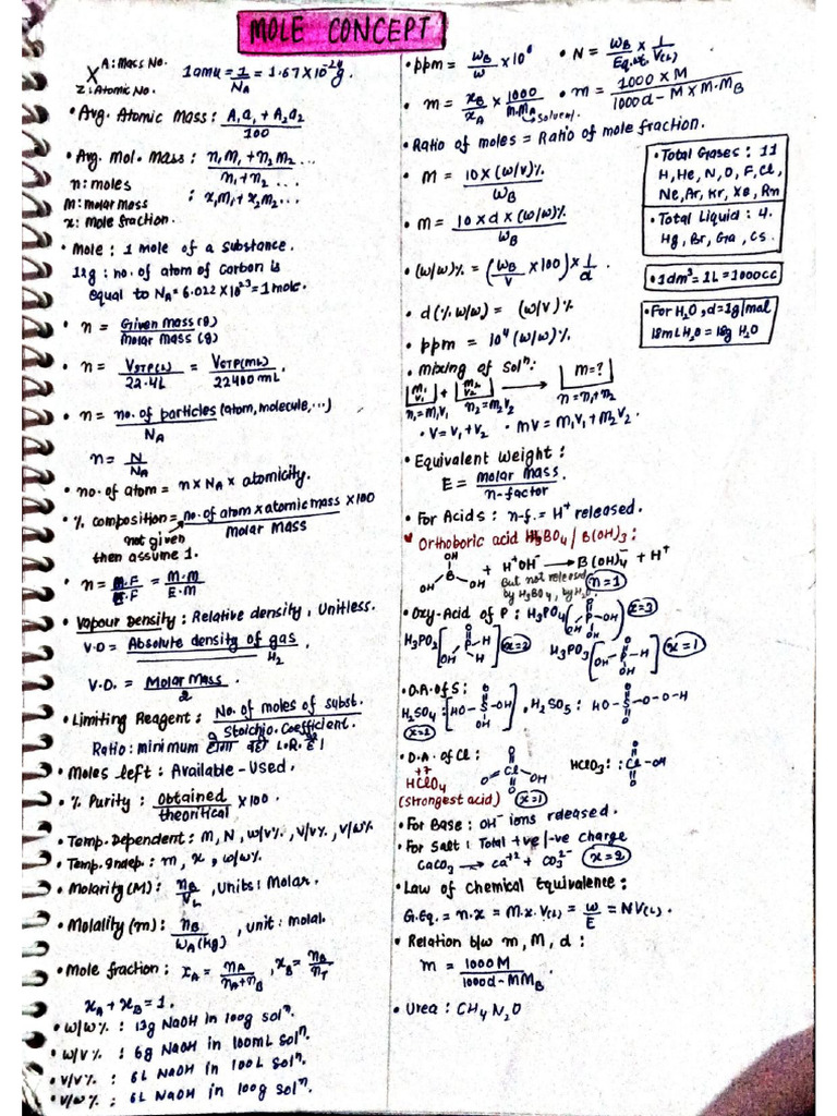Chemistry short notes | PDF