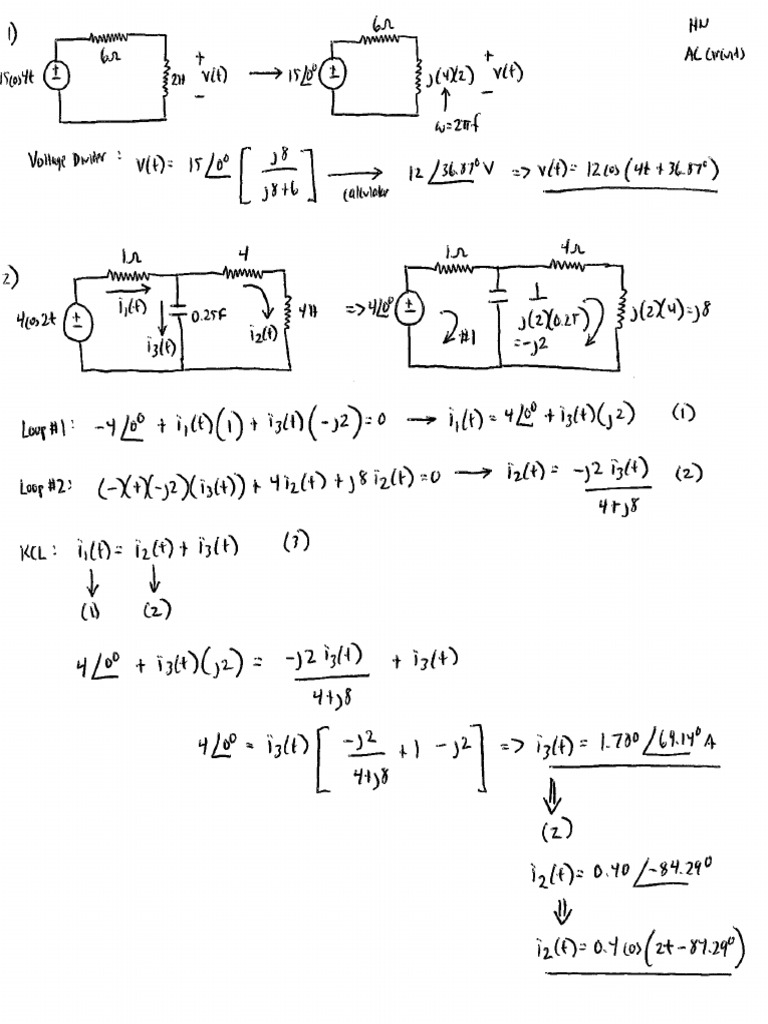 ECE0101 - HW7 - Solution - Fall2020 | PDF
