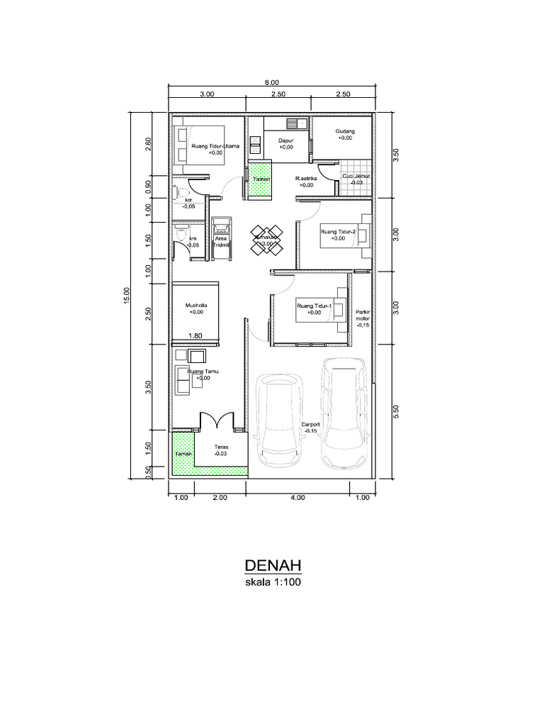 Denah Rev 7 Pa Arif 1lantai | PDF