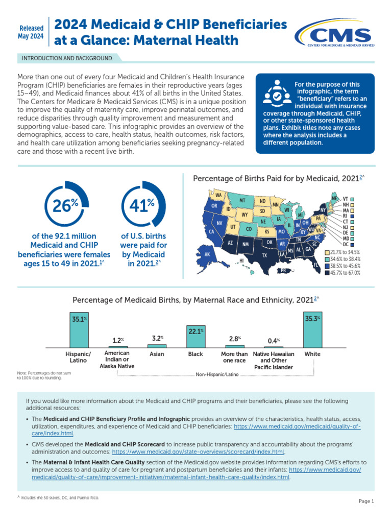 Medicaid Births and Maternal Health Data | PDF | Maternal Death ...