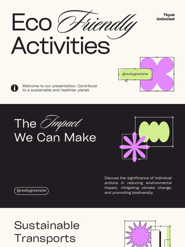 Eco-Friendly Activities for Sustainable Living | PDF | Sustainability ...
