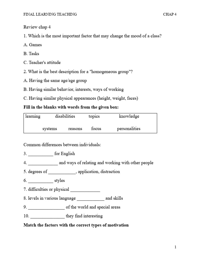 FINAL CHAP 4 - LEARNING TEACHING | PDF | Intelligence | Motivational