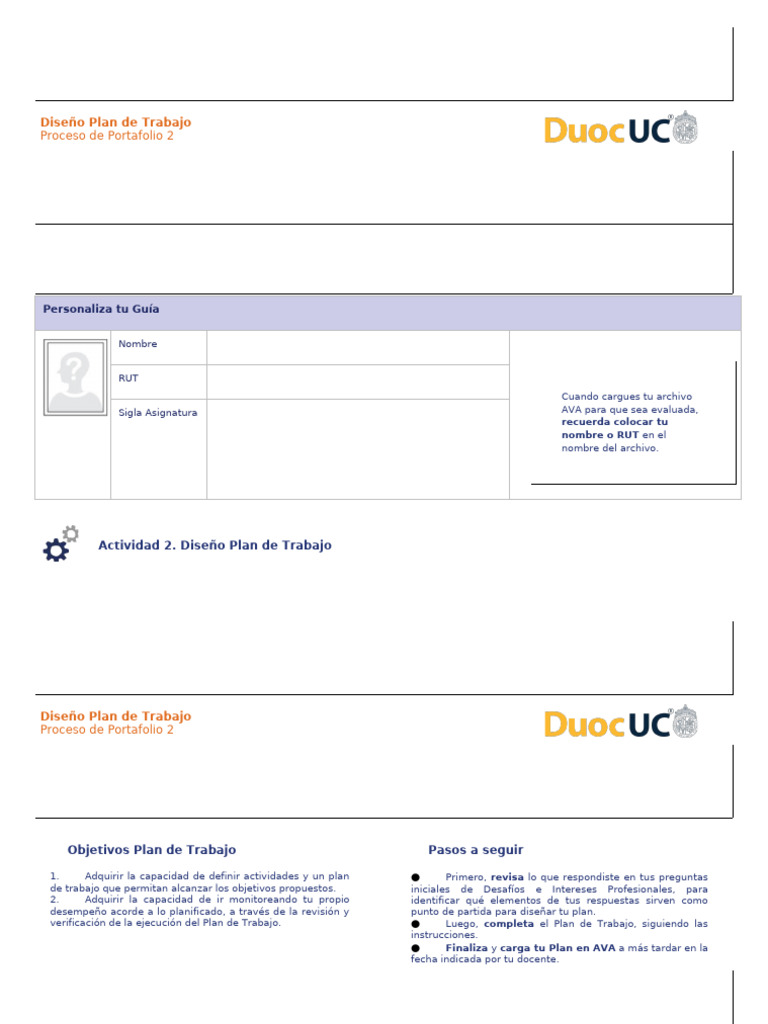 Diseño Plan de Trabajo - APP2 | PDF | Cognición | Aprendizaje