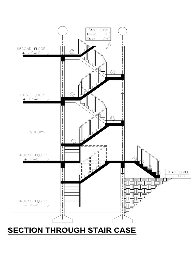 Section Through Stair Case | PDF