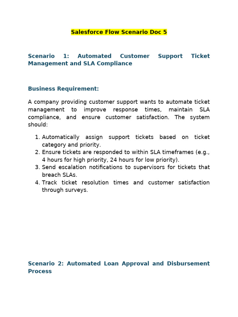 Salesforce Flow Scenario Doc 5 | PDF