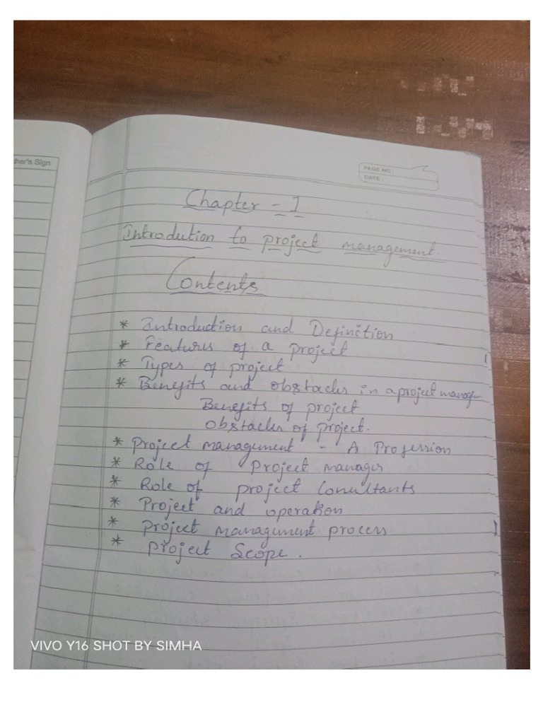 Pms Chp 01 Notes PDF | PDF