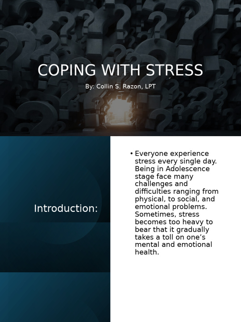 Lesson 5 Coping With Stress | PDF | Stress (Biology) | Psychology