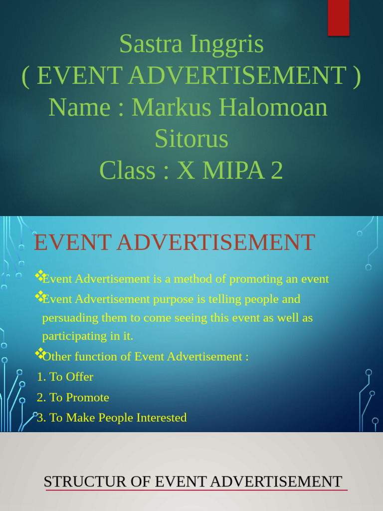 Event Advertisement | PDF