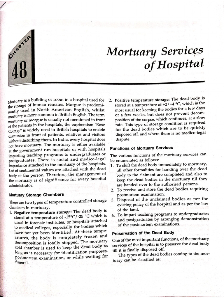 Mortuary Services | PDF