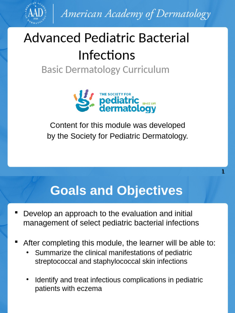 Advanced+Pediatric+Bacterial+Infections.Final | PDF | Dermatitis ...