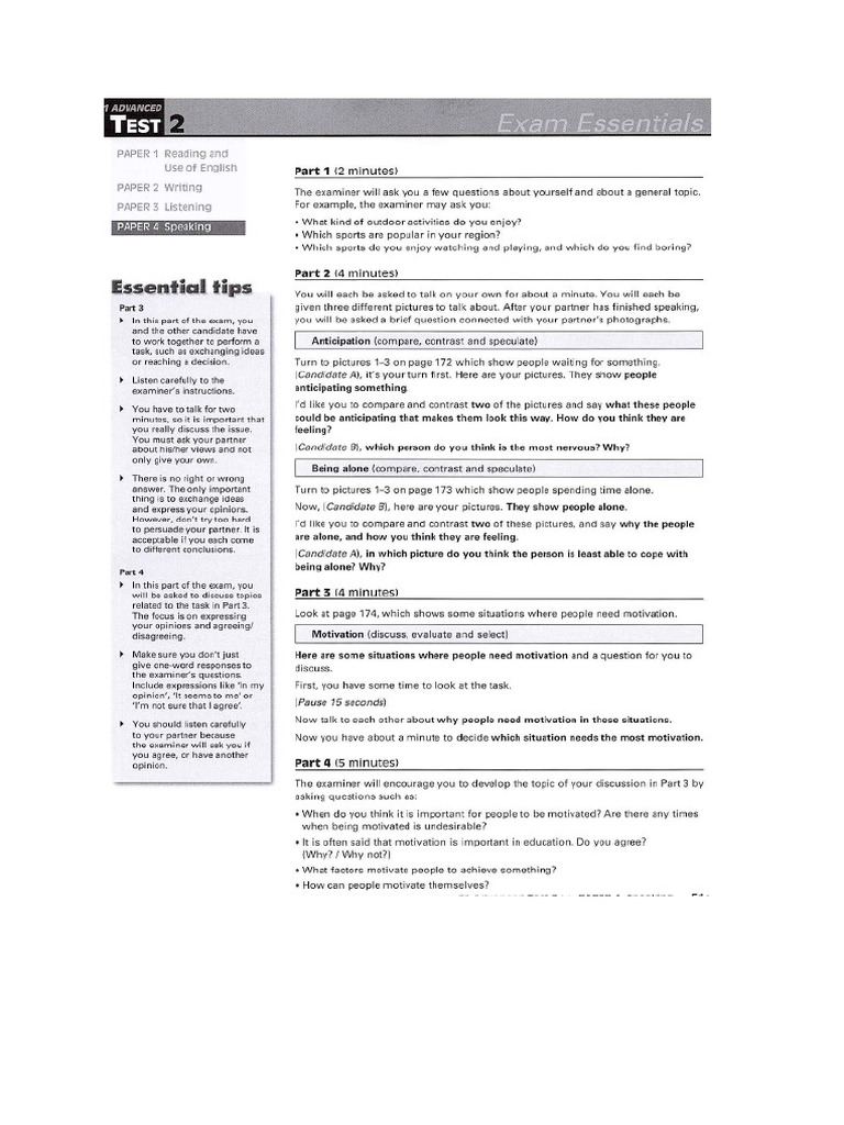 C1 Speaking Test 2 | PDF