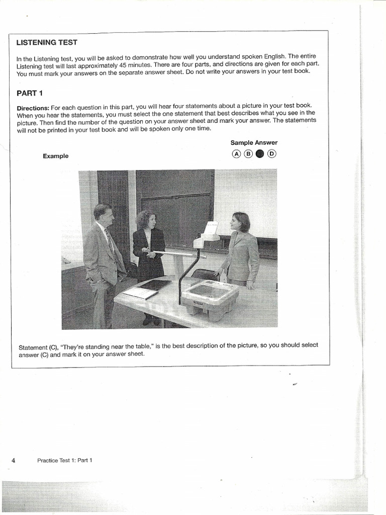 TOEIC Practice Test 3 Booklet | PDF