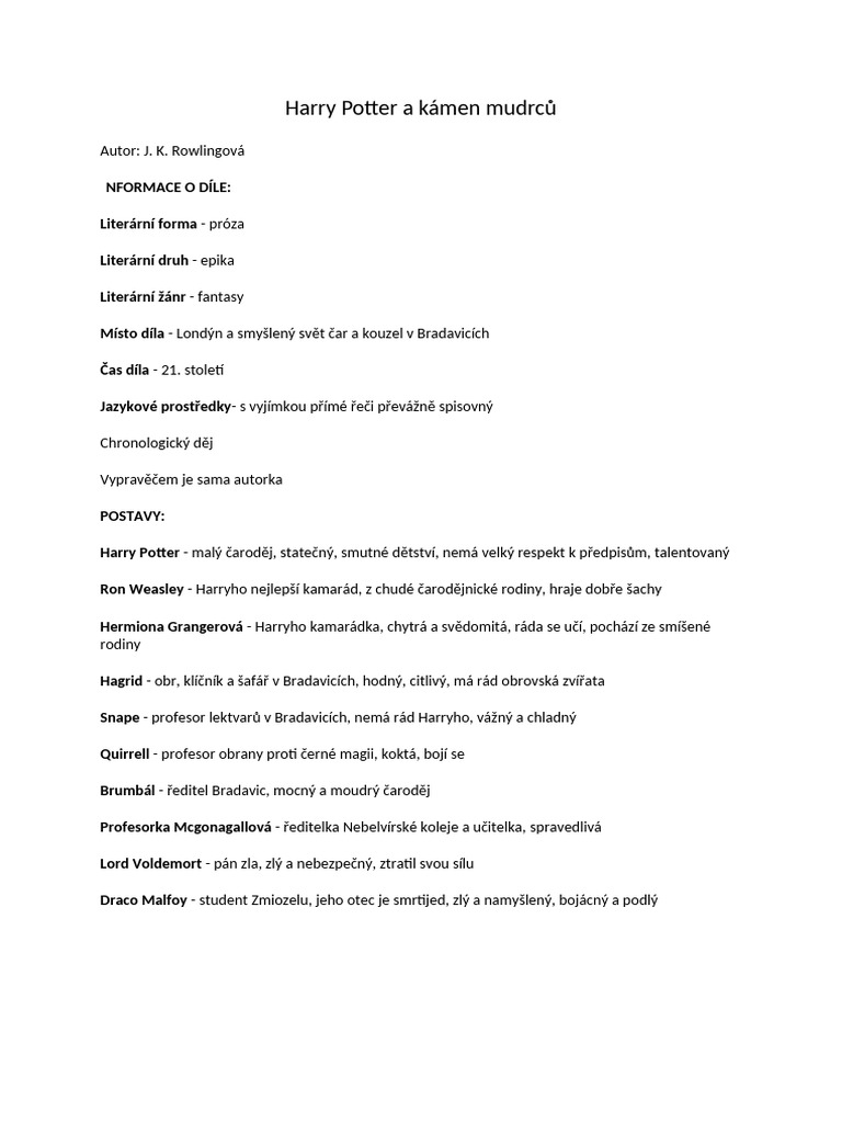 Díla Maturita ČJ | PDF