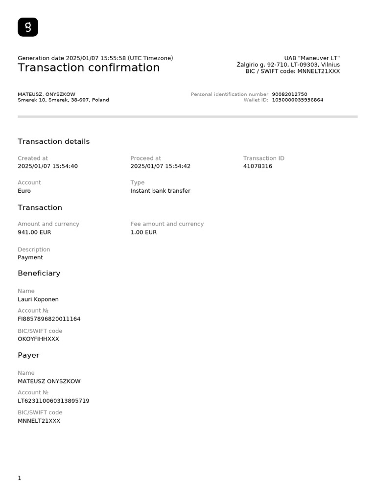 payment receipt 41078316 | PDF
