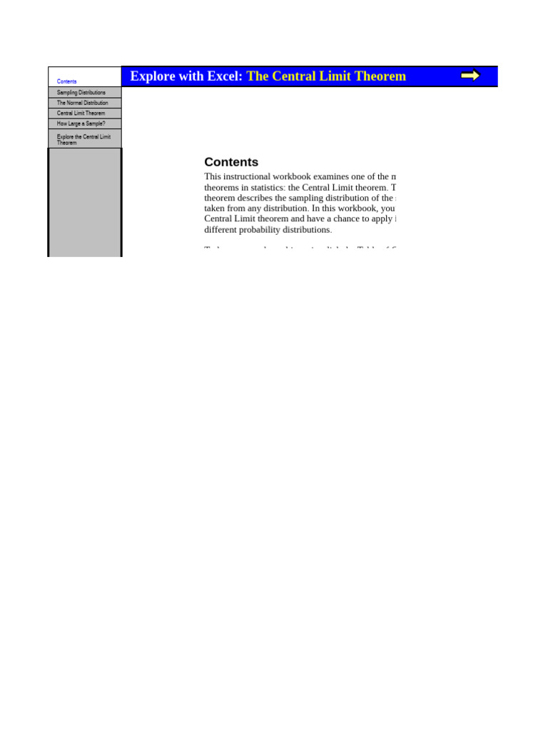 Central Limit Theorem Pdf Normal Distribution Standard Deviation