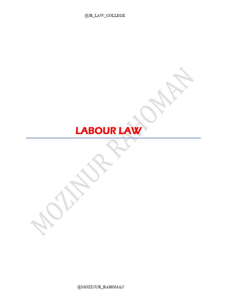 Labour Law | PDF | Tribunal | Adjudication