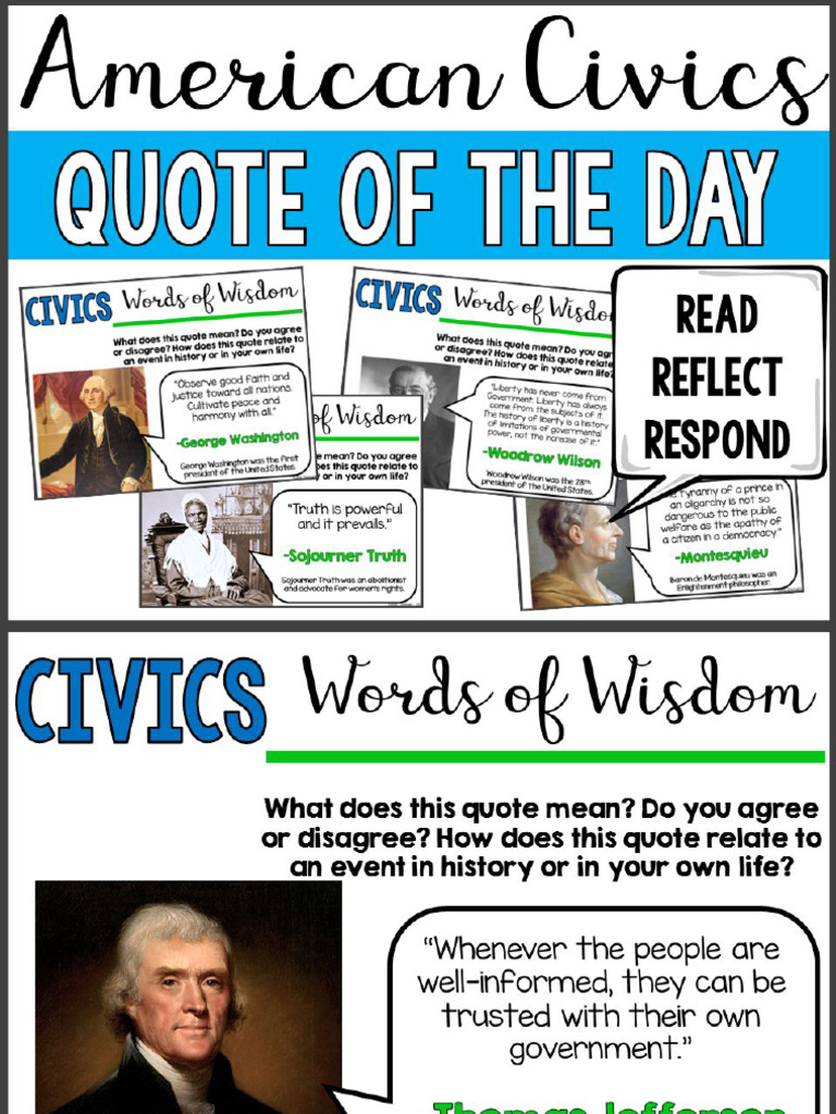 Kami Export - Evelyn Jordan - Civics Quote of The Day Bell Ringers | PDF