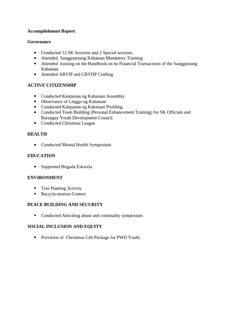 Accomplisment Report Fo Posting | PDF