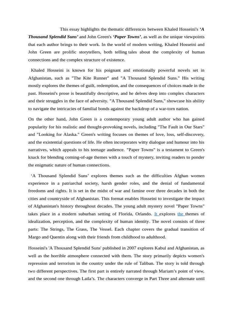 A Thousand Splendid Suns | PDF